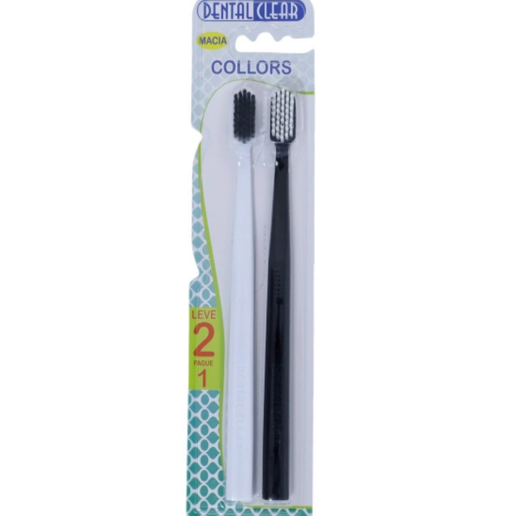 Escova Dental Collors 2 un Macia Dental Clear | Shopee Brasil