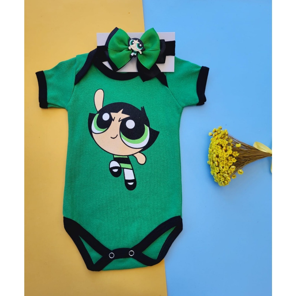 Body Bore Bebê Meninas Super Poderosas Docinho + Faixa | Shopee Brasil