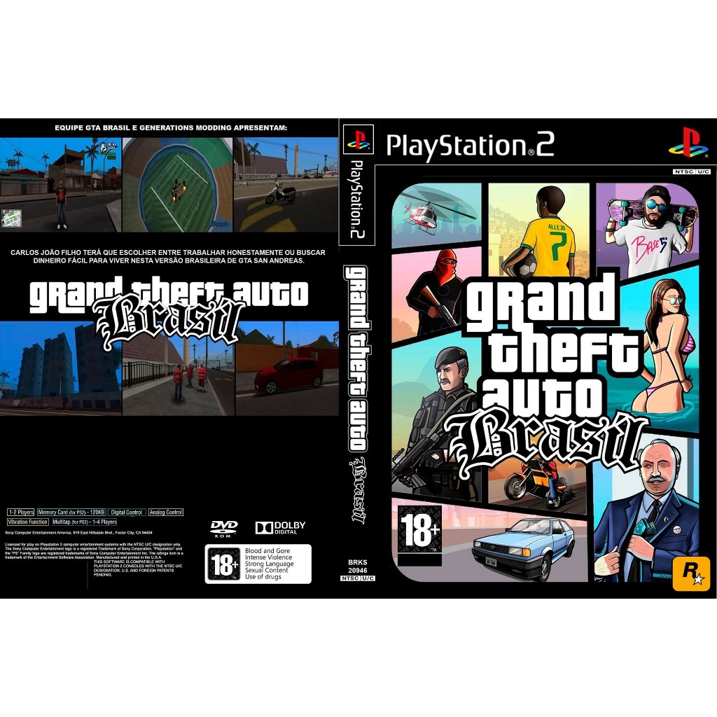 Ps2 GTA San Andreas Brasil Capa Hd | Shopee Brasil