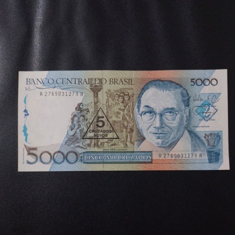 Cédula 5000 Cruzeiros (Carimbo 5 Cruzados Novos) - MBC | Shopee Brasil