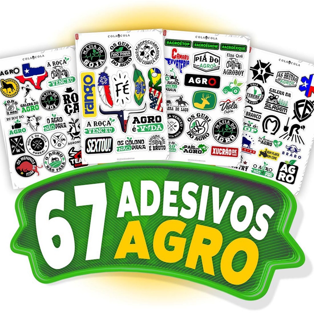 Adesivo Agro Novo . Agronomia para Garrafa de Terere Roça . Pecuária 67 ...