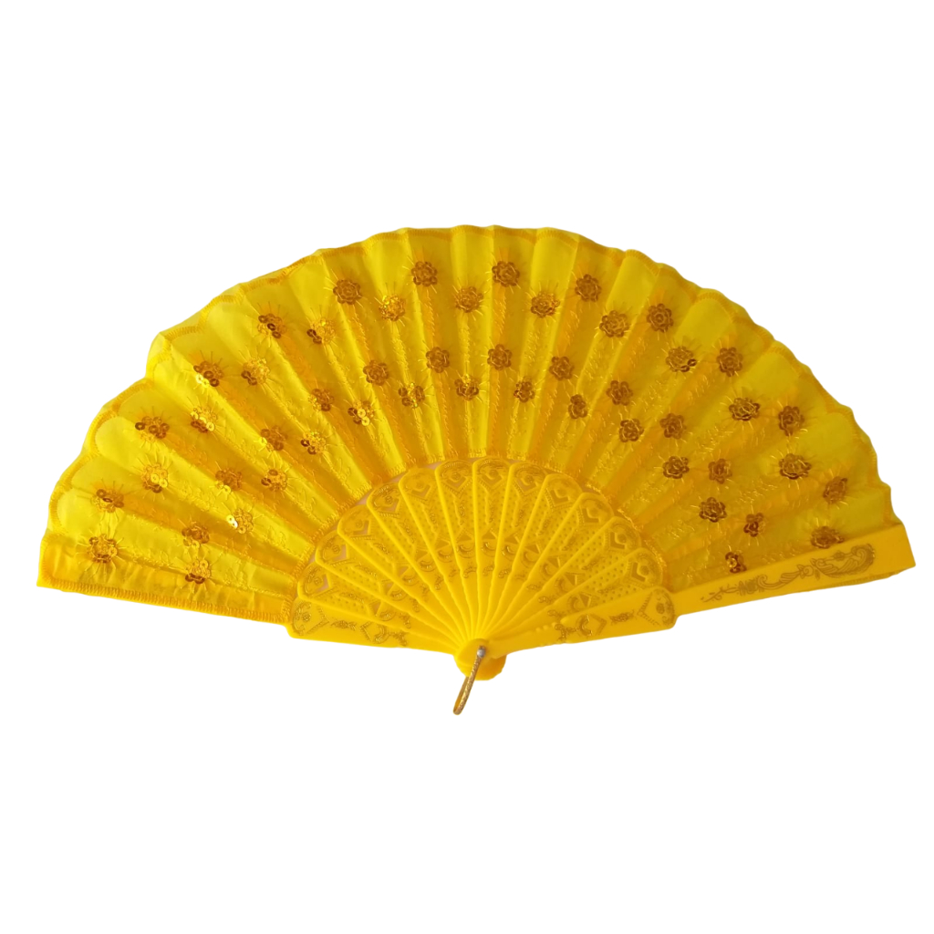 Leque de mão chinês com lantejoula | Shopee Brasil