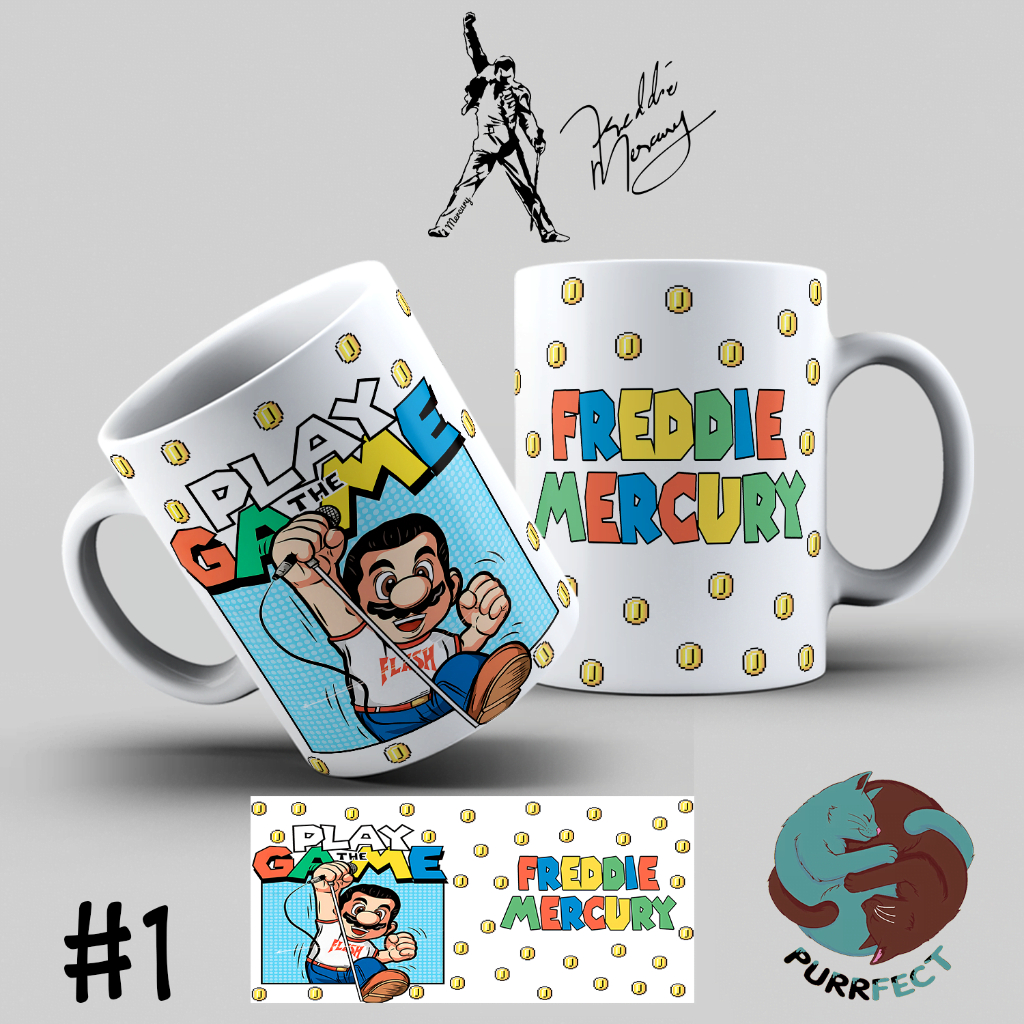 Caneca Queen - Freedie Mercury (Versão Mario / Aladdin) | Shopee Brasil