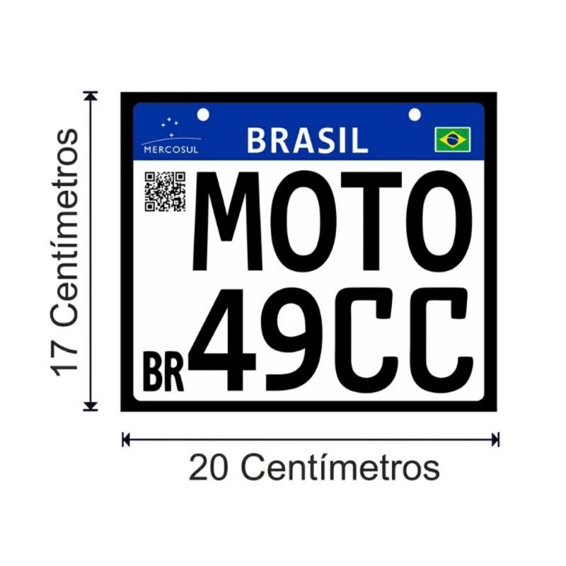 Placa Moto Cinquentinha 49cc | Shopee Brasil