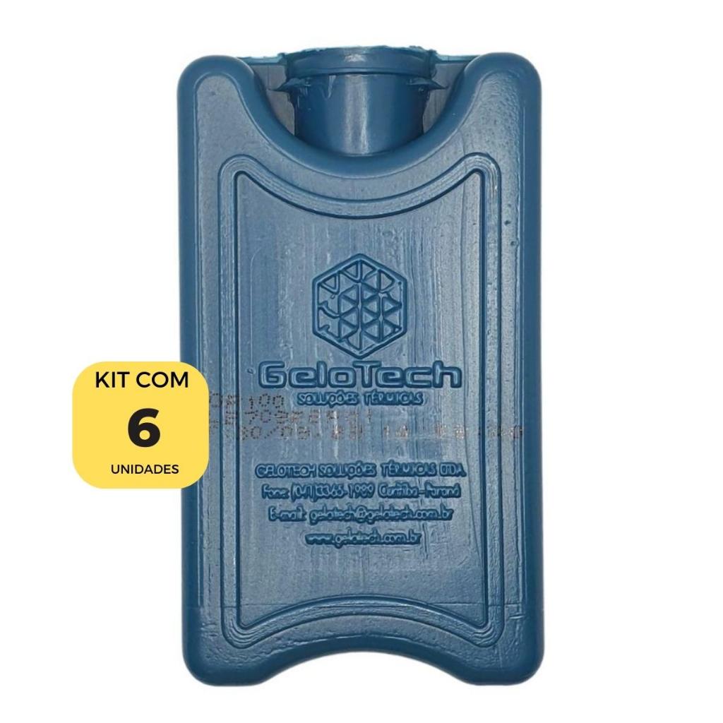 Gelo Artificial Reutilizável Rígido de 100ml GeloTech 06 unidades 8,7 ...
