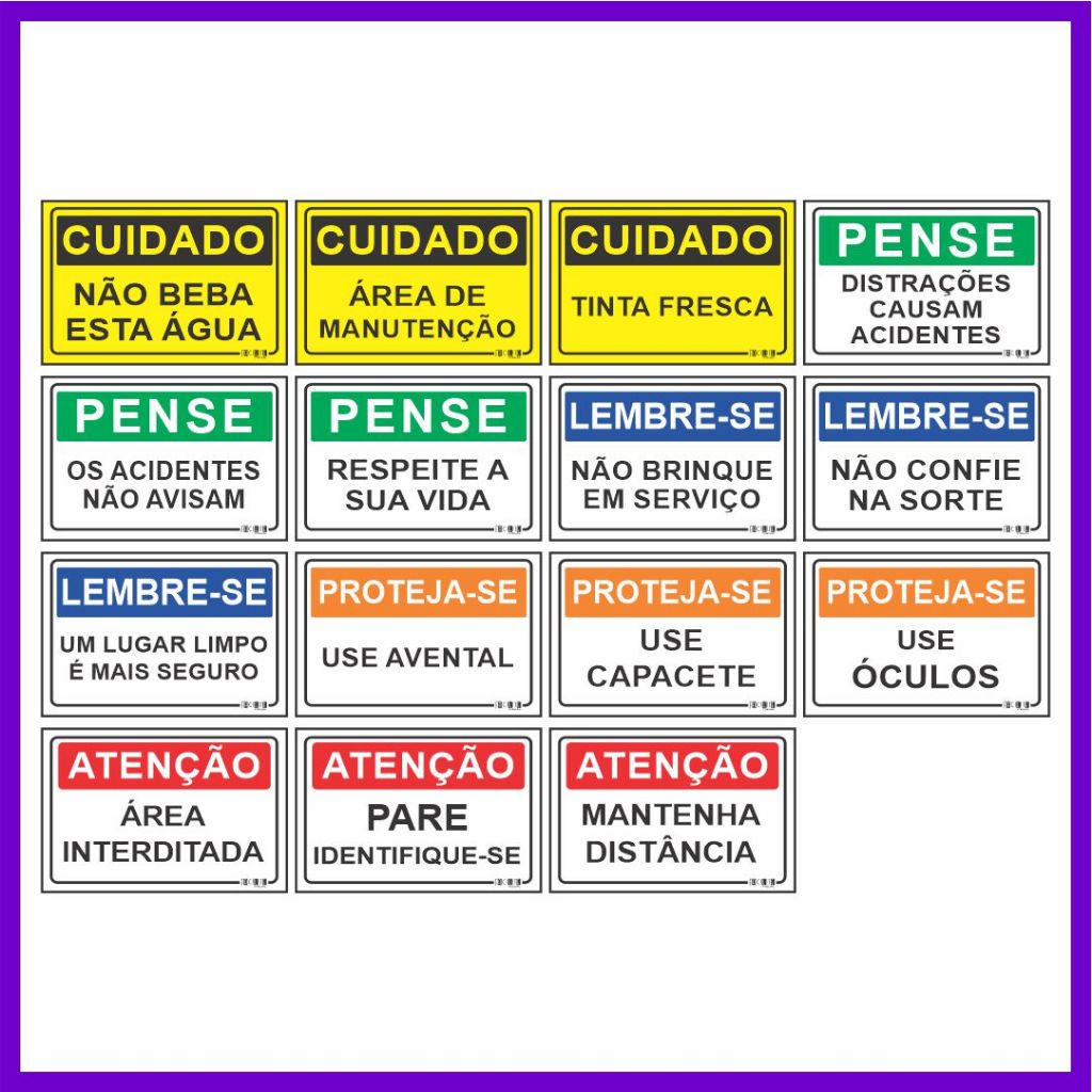 Placas informativas diversos modelos pvc 2mm 15x20cm / 30x20cm ...