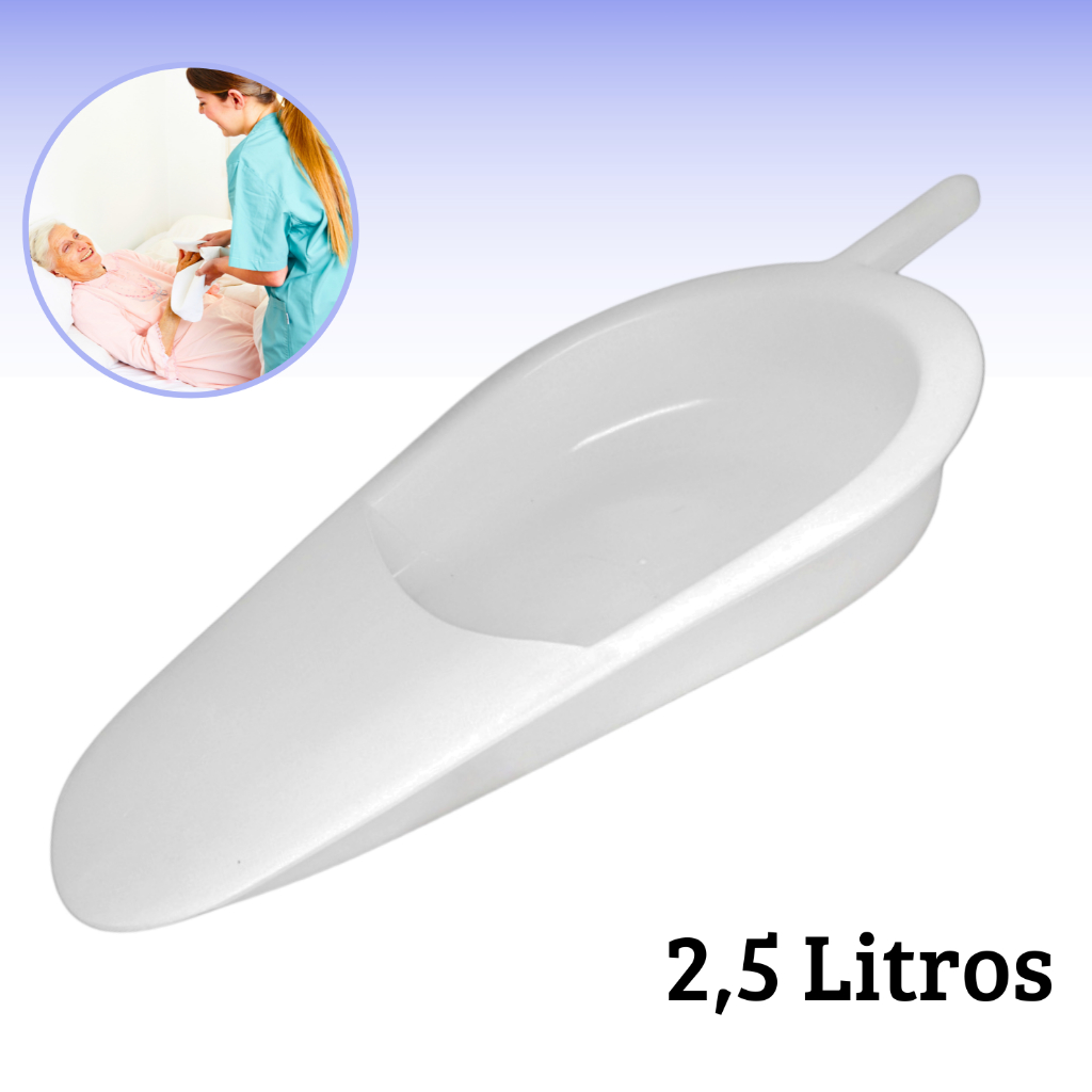 Comadre Urinol Penico Grande Acamados Hospitalar Plastico 2,5 L ...
