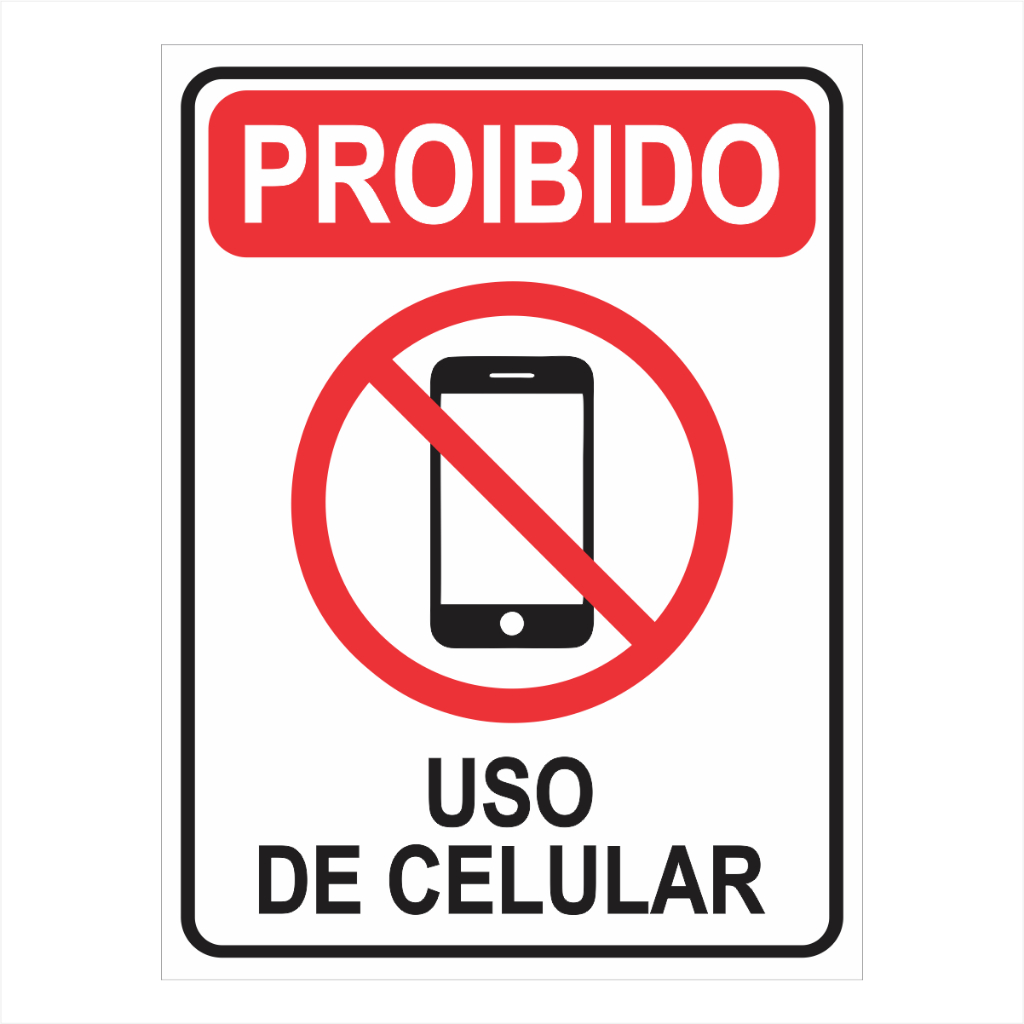 Placa Proibido Uso De Celular Placa 30x20cm | Shopee Brasil