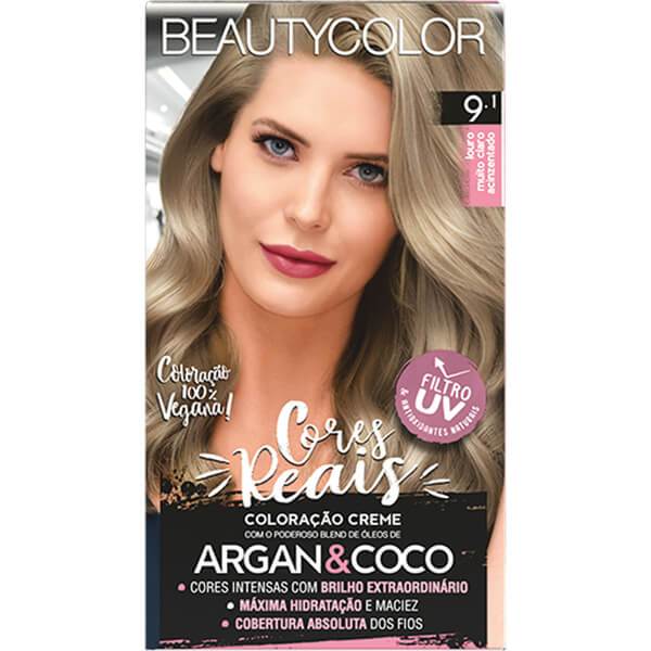 Tinta Beauty Color Kit 09.1 Louro Muito Cl Acinzentado | Shopee Brasil