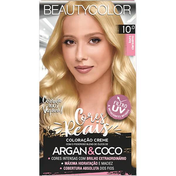Tinta Beauty Color Kit 10.0 Louro Claríssimo | Shopee Brasil