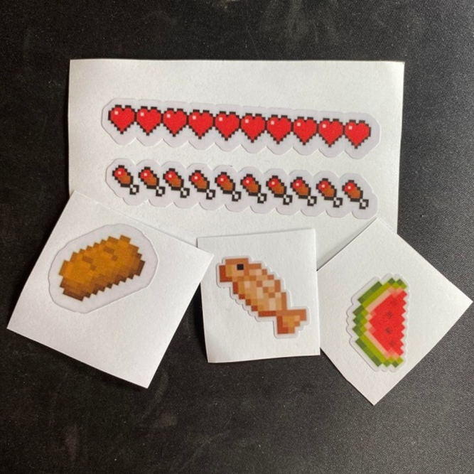 Stickers Adesivos Comidas e Barras Minecraft | Shopee Brasil