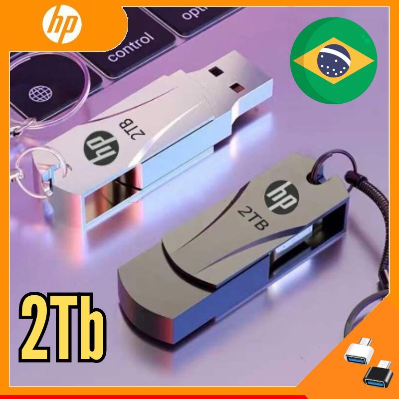 Pen drive 2tb HP 2TB USB 3.0 de metal pen drive | Shopee Brasil