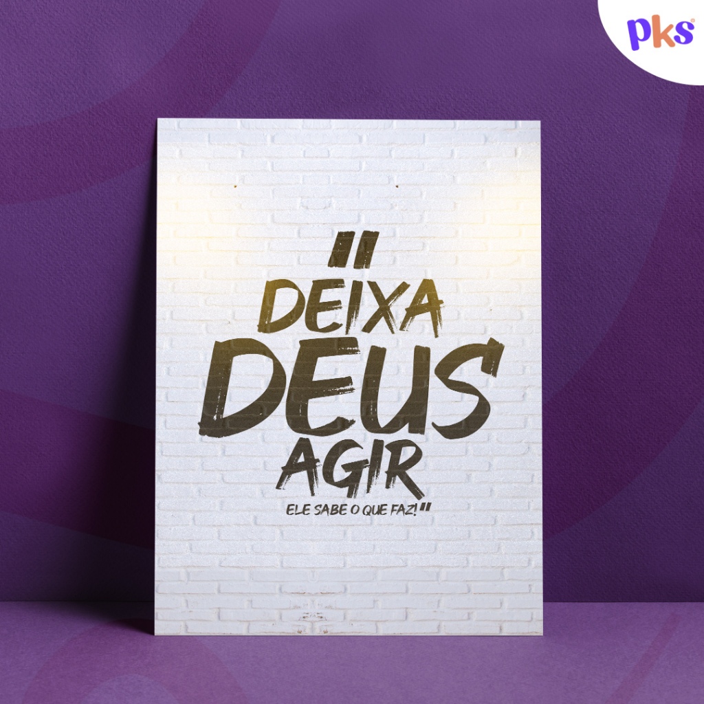 Placa Deixa Deus Agir | Shopee Brasil