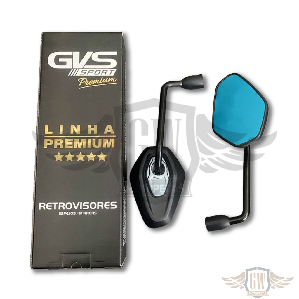 Retrovisor Tiger 1200 Gvs Rebaixado 90° Honda Convexo Azul | Shopee Brasil