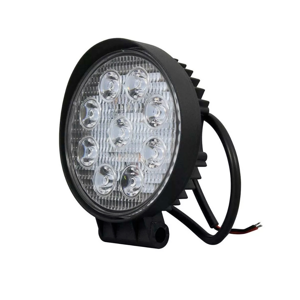 Farol De Milha Off Road Led 27w 6000k 12v/24v Bivolt 9 Leds | Shopee Brasil
