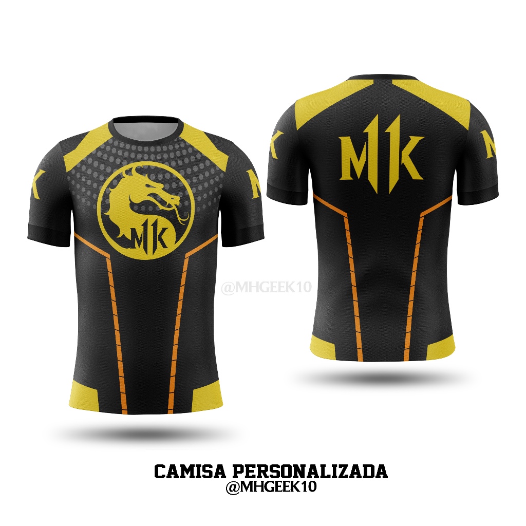 Camisa Camiseta Mortal Kombat MK11 Personalizada Pto Amarelo | Shopee ...