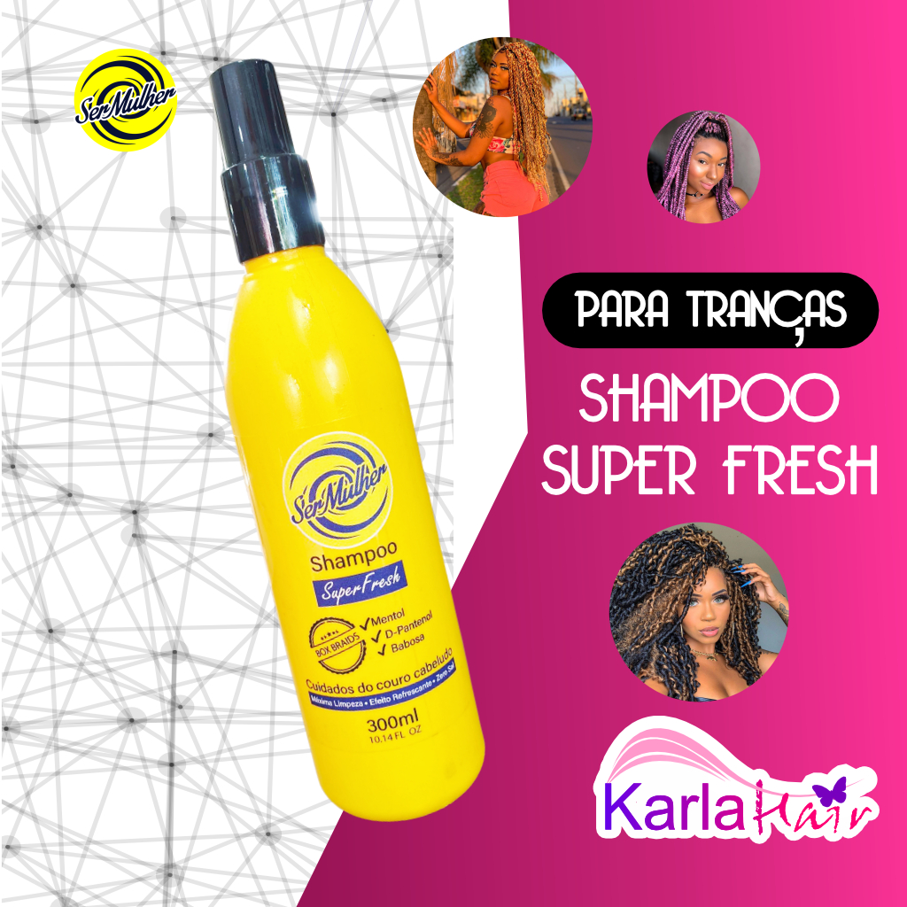 Shampoo super fresh para box braids maxima spray 300ml ser mulher ...