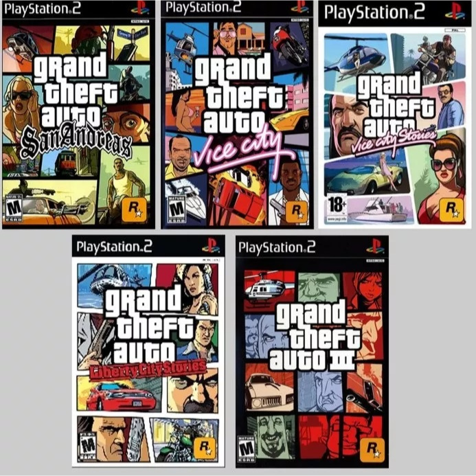 Coleção Completa GTA PS2 (5 Games) | Shopee Brasil