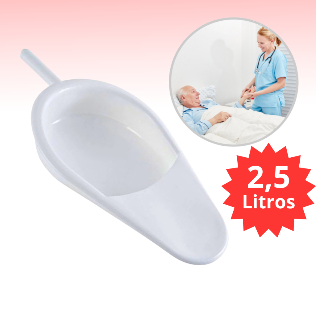 Comadre Plástica Grande Hospitalar Para Fezes Urina De Acamados Envio ...