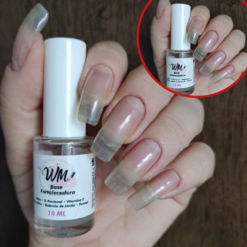 3 Base Bomba Fortalecedora De Unha Formol WM 10Ml | Shopee Brasil