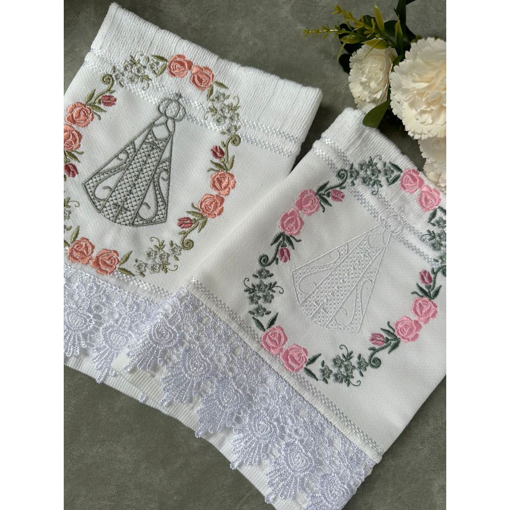 Kit toalha lavabo Nossa Senhora Aparecida | Shopee Brasil