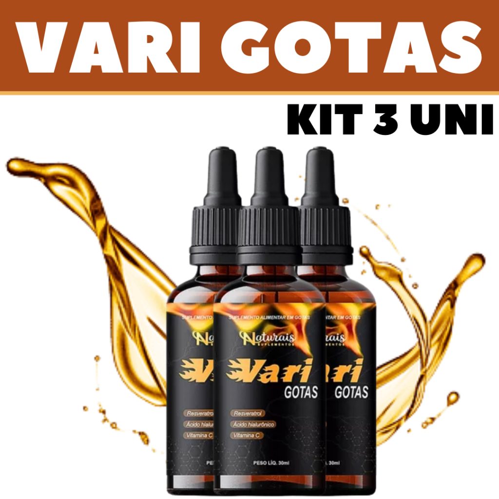 3 FRASCOS VARI GOTAS ORIGINAL SUPER POTENTE | Shopee Brasil