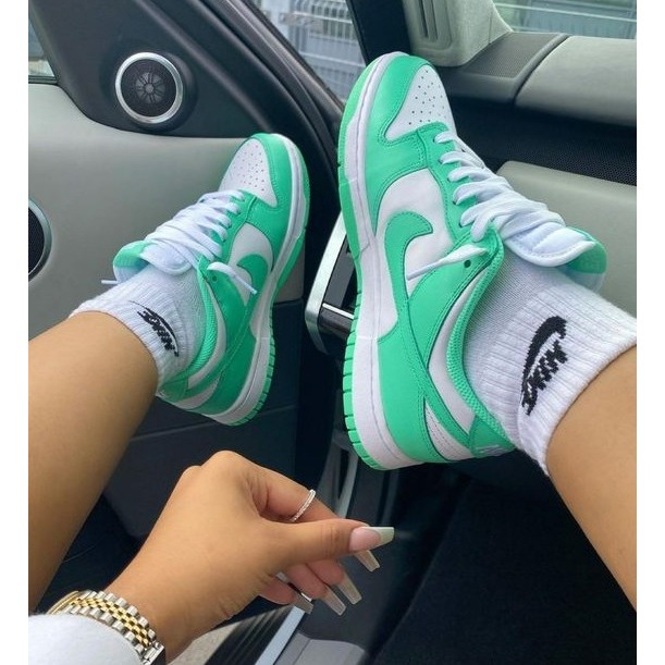 Tenis Nike dunk low cano baixo masculino feminino verde agua envio em ...