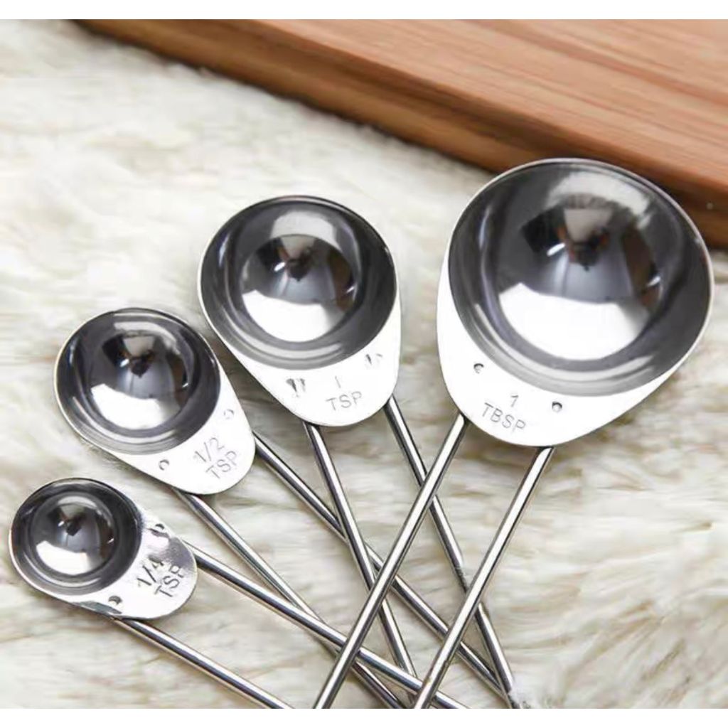 Conjunto 4 Colheres Aço Inoxidavel Medidoras Colher Medidora Para ...