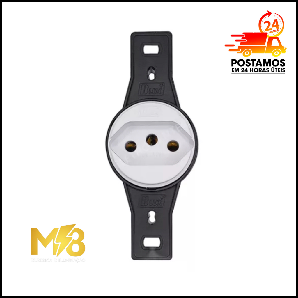 Tomada De Embutir Redonda 2p+t 20a Branca | Shopee Brasil
