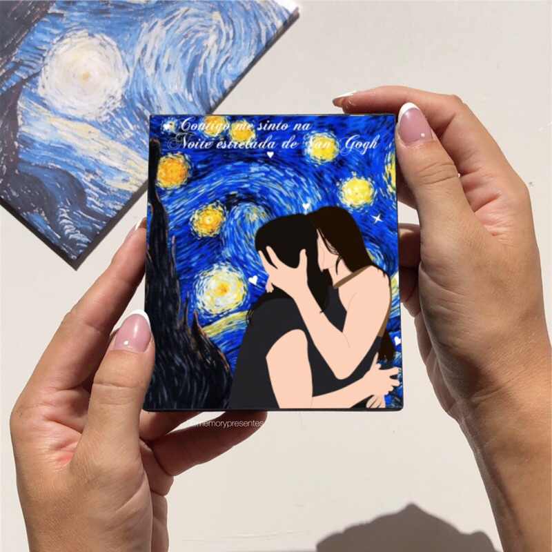 Polaroid Mesa Ilustração 10x12 - Você na Noite Estreladade Van Gogh ...
