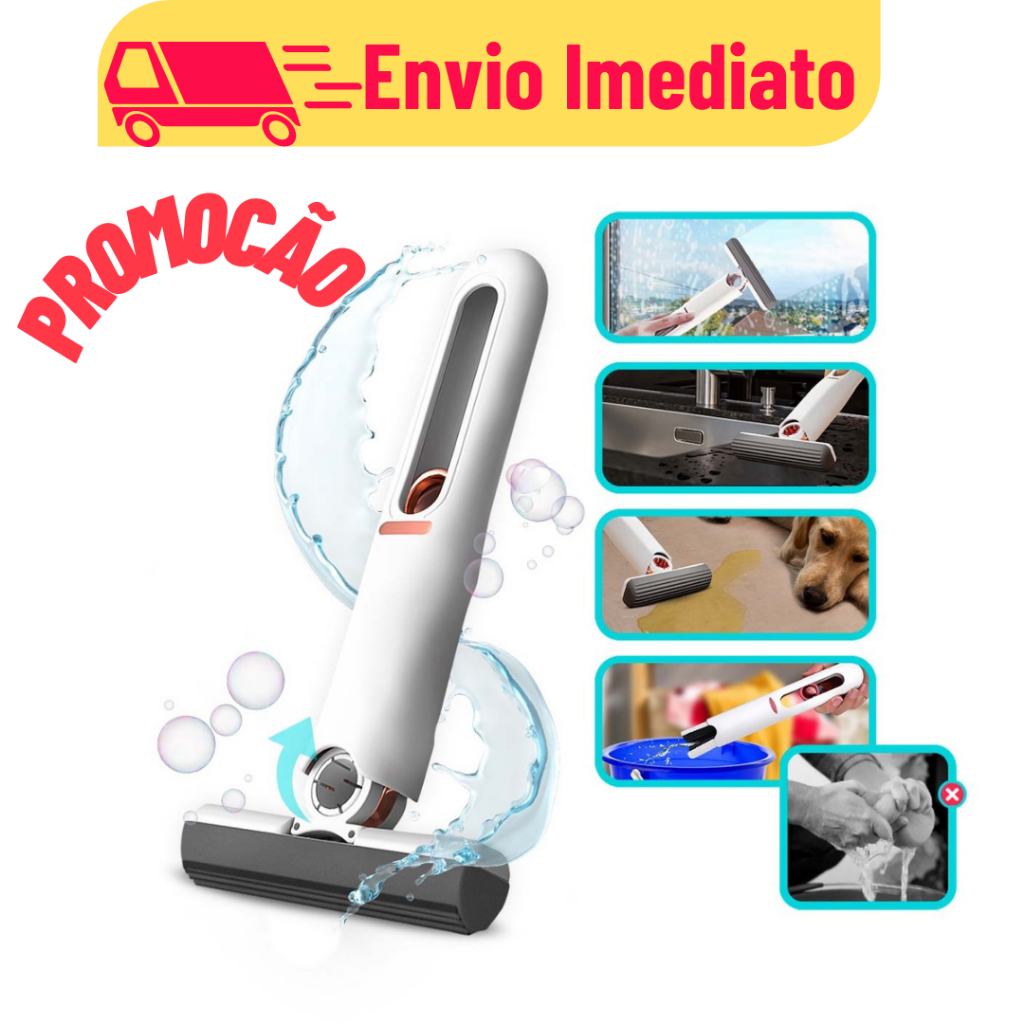Mini Mop Esfregão Portátil Absorvente Auto-Squeeze Limpeza ...