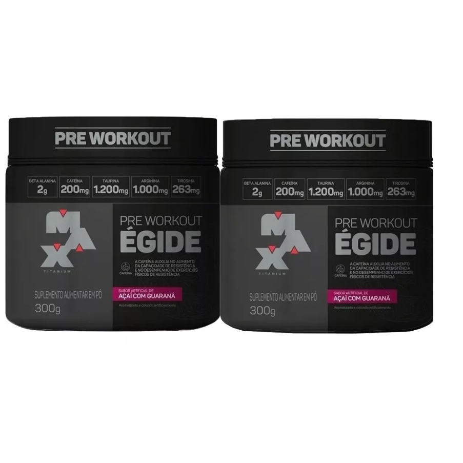 Kit 2 x Egide Pre-Workout 300g (Açaí com Guaraná) Max Titanium | Shopee ...