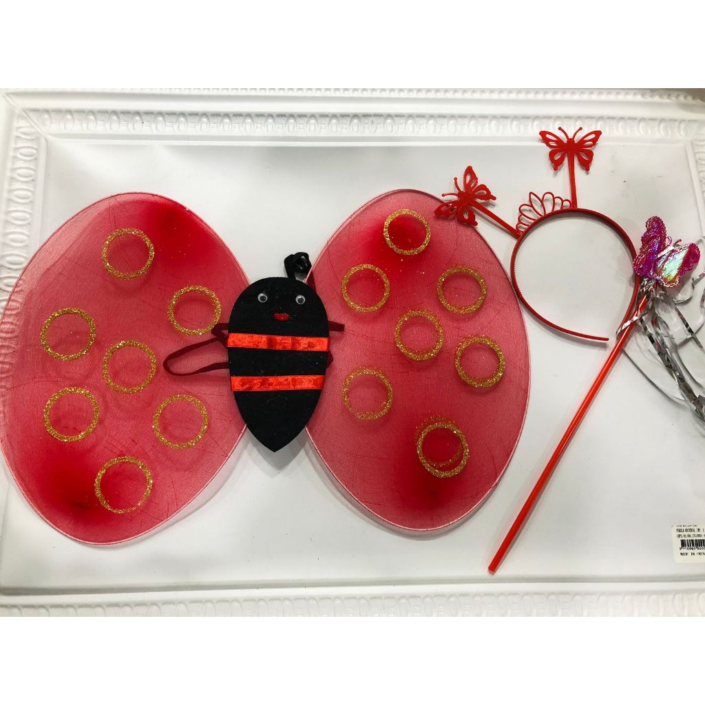 it Asa Joaninha - Kit Fantasia Joaninha (Asa , Varinha e Arco de Cabeça ...