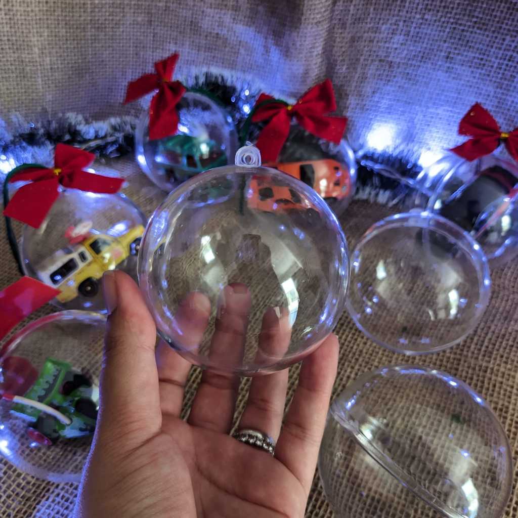 Bola Esfera Acrílica Natal 8 Cm Para Miniaturas 5-unidades | Shopee Brasil