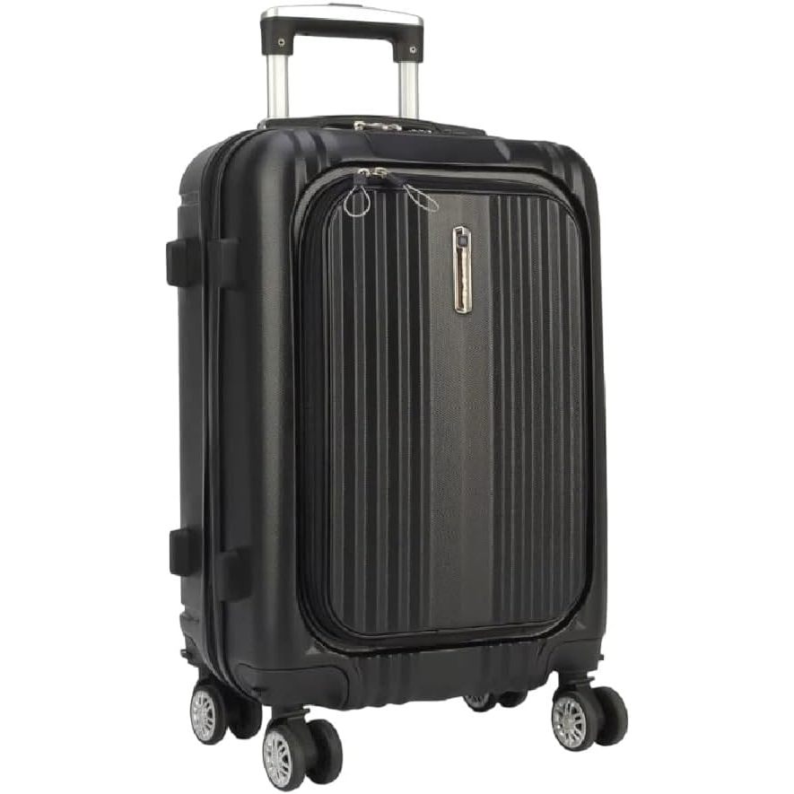 Mala de Bordo com Porta Notebook 360º Cadeado TSA Argos Preto - Luxcel ...