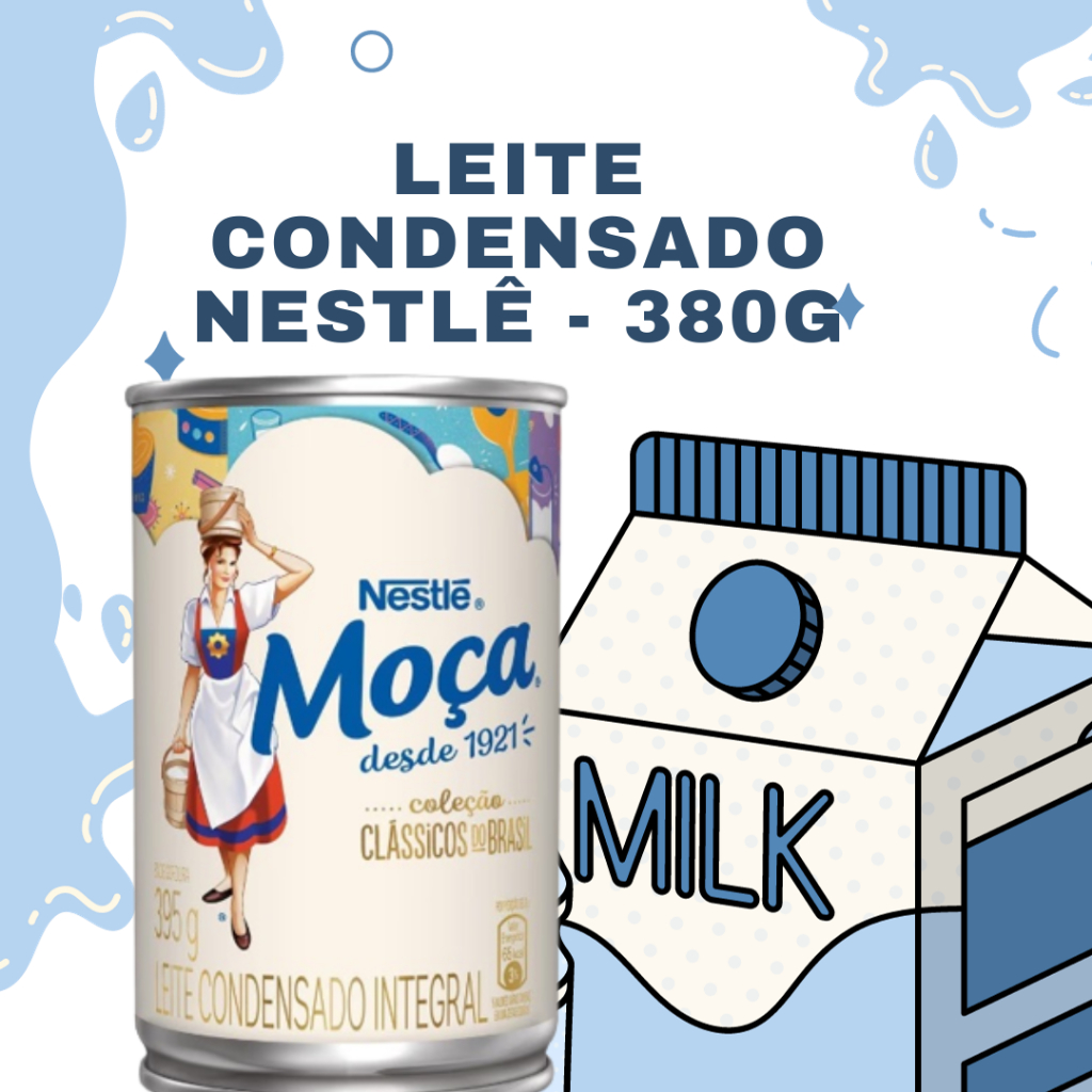 Kit com 4 Unidades de Leite Condensado Moça Nestlé Lata 395g – Sabor ...