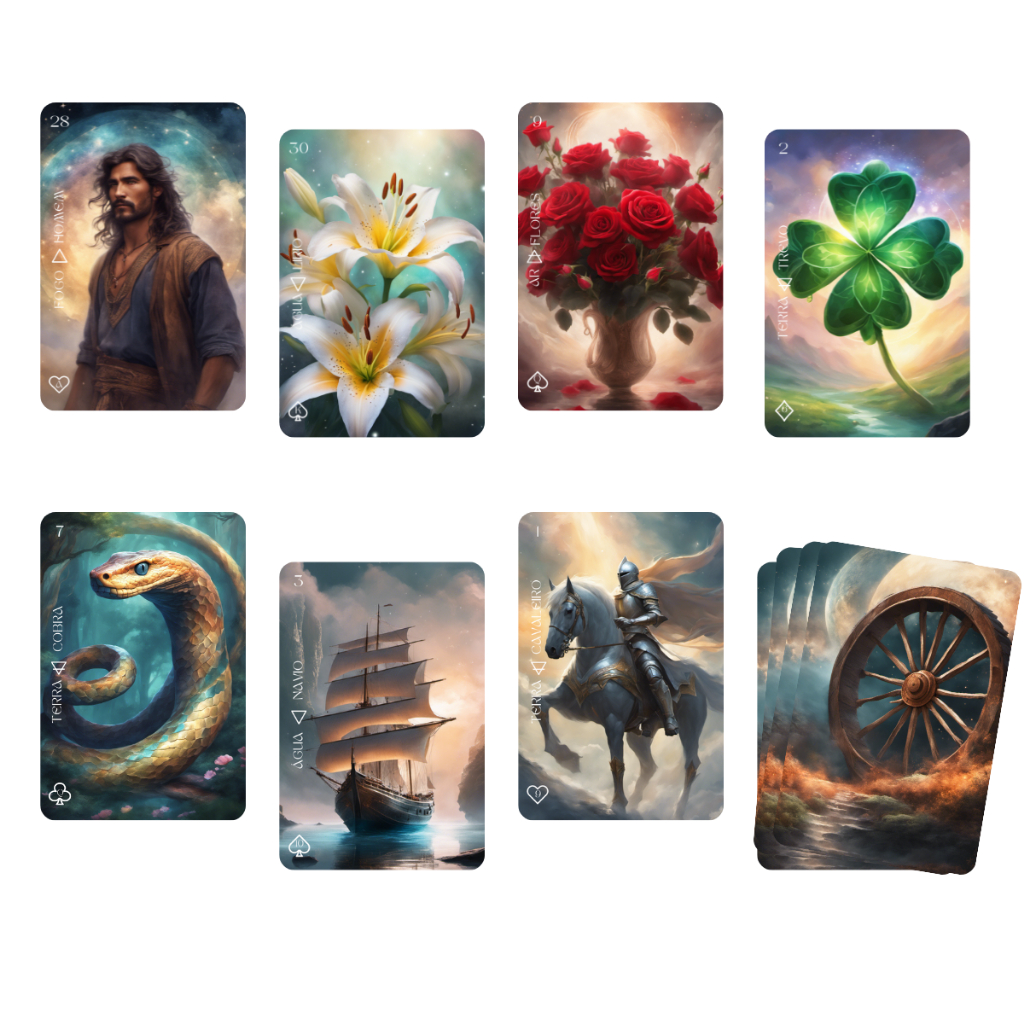 Baralho Cigano Lenormand 36 Cartas 100 Plastificado Manual Digital E Fisico Lançamento Shopee