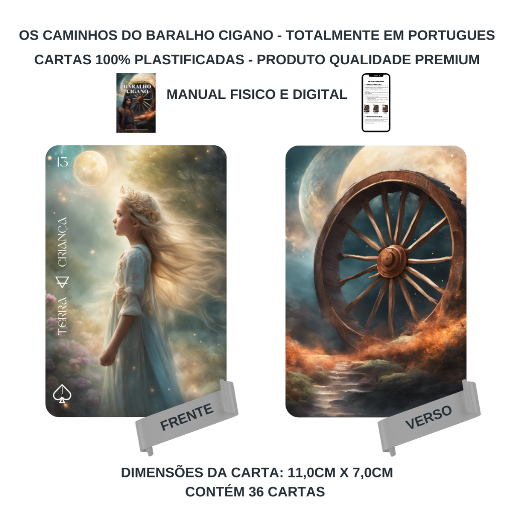 Baralho Cigano Lenormand 36 Cartas 100 Plastificado Manual Digital E Fisico Lançamento Shopee