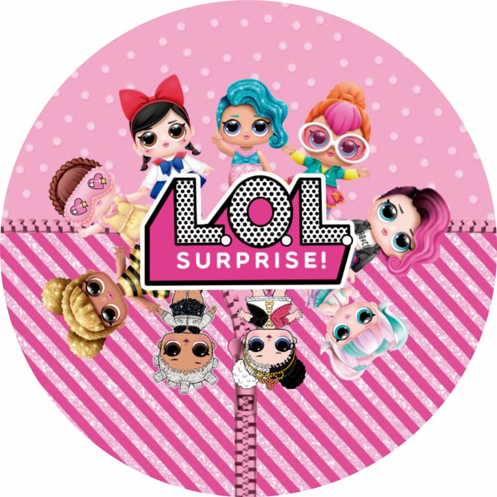 Painel Redondo Festa Lol Surprise em Tecido Sublimado | Shopee Brasil