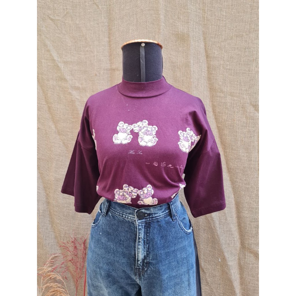 Camiseta Roxo Ursinhos Tam G Feminina (Brechó) | Shopee Brasil