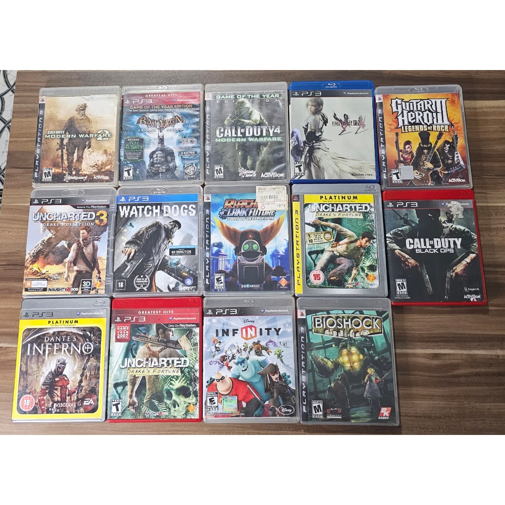 Lote de Capas de Jogos Originais Para PS3 14 Caixas (Somente Capas Sem ...