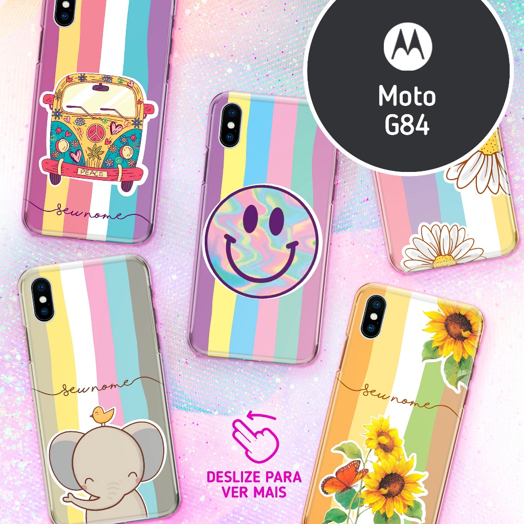 Capa Capinha - Motorola Moto G84 - Arco-íris Ilustrada | Shopee Brasil