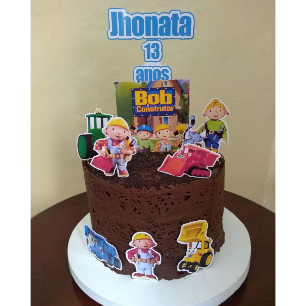 Topo Topper de bolo Bob o construtor | Shopee Brasil