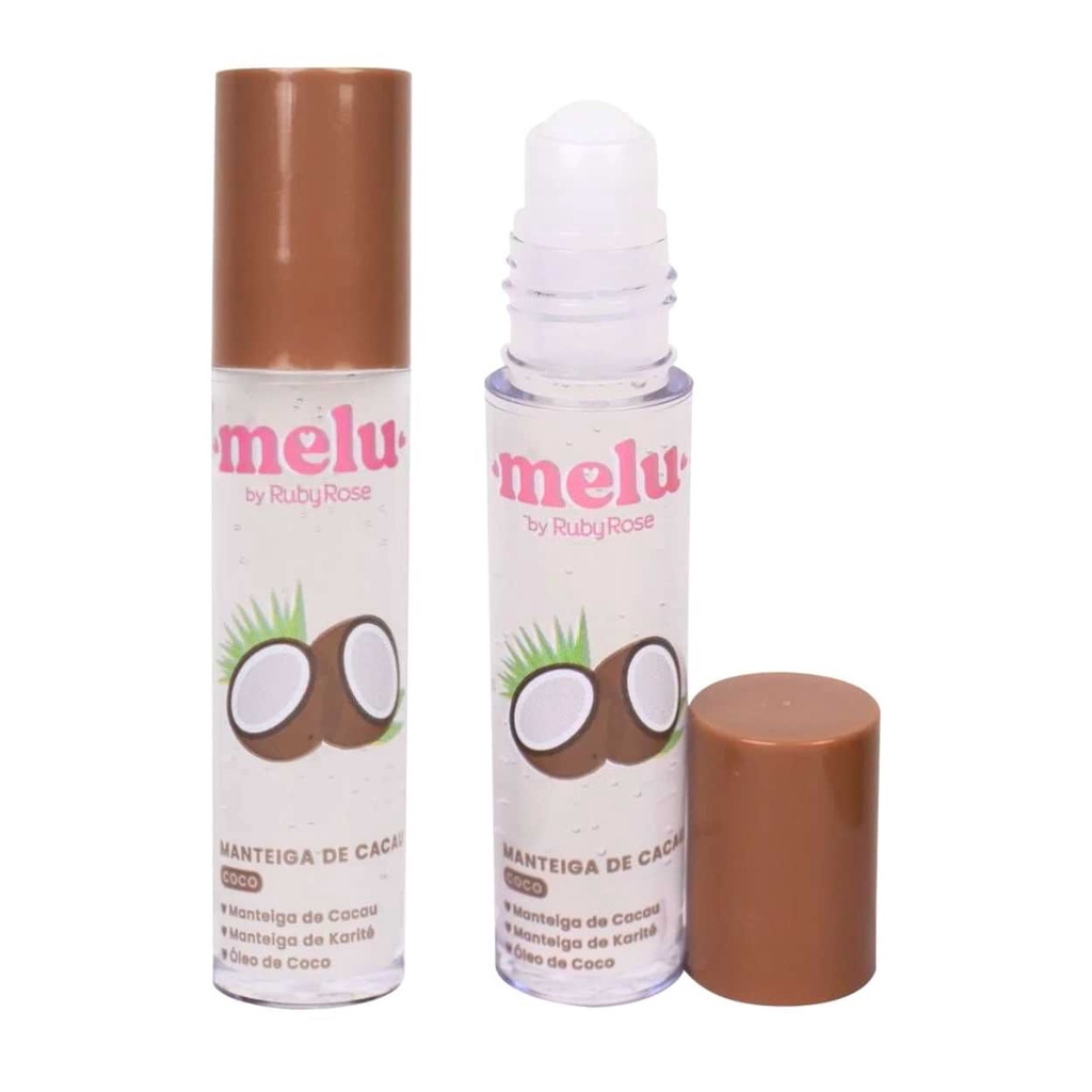 Manteiga de Cacau Labial com Karité e Óleo de Coco Melu Ruby Rose ...
