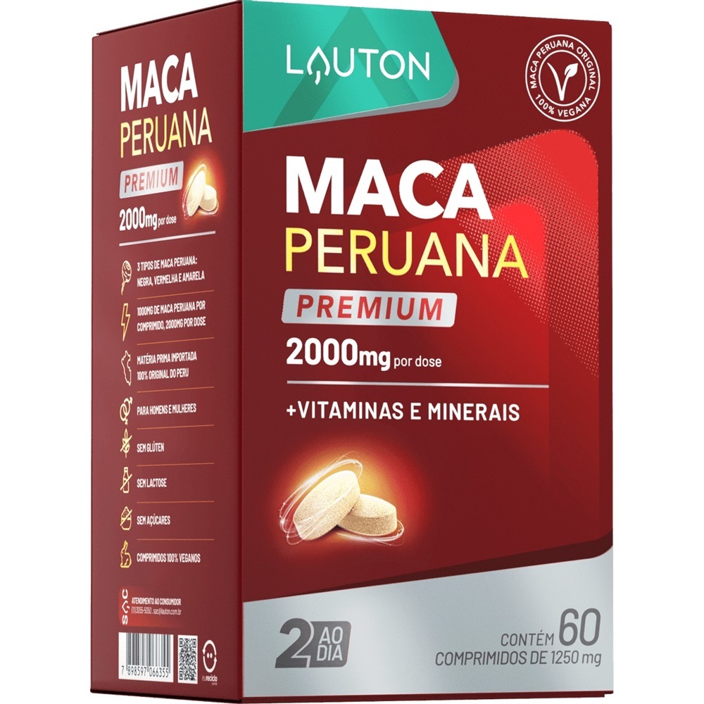 Maca Peruana 2000mg com 60 Capsulas | Shopee Brasil
