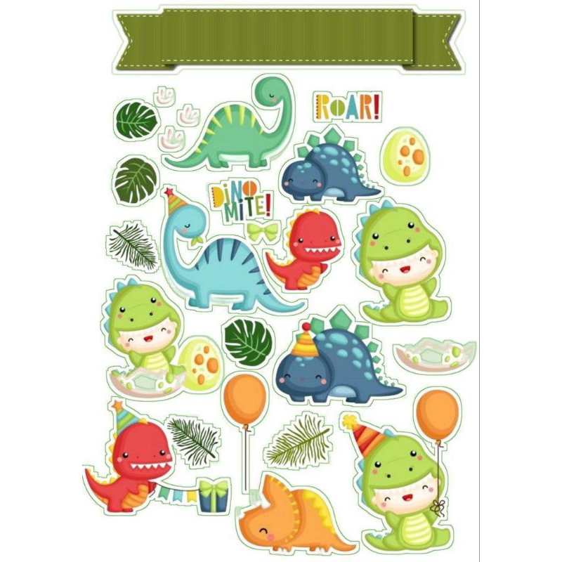 Topo de bolo DINOSSAURO, Topper de bolo dino baby MESVERSARIO DINO BABY ...