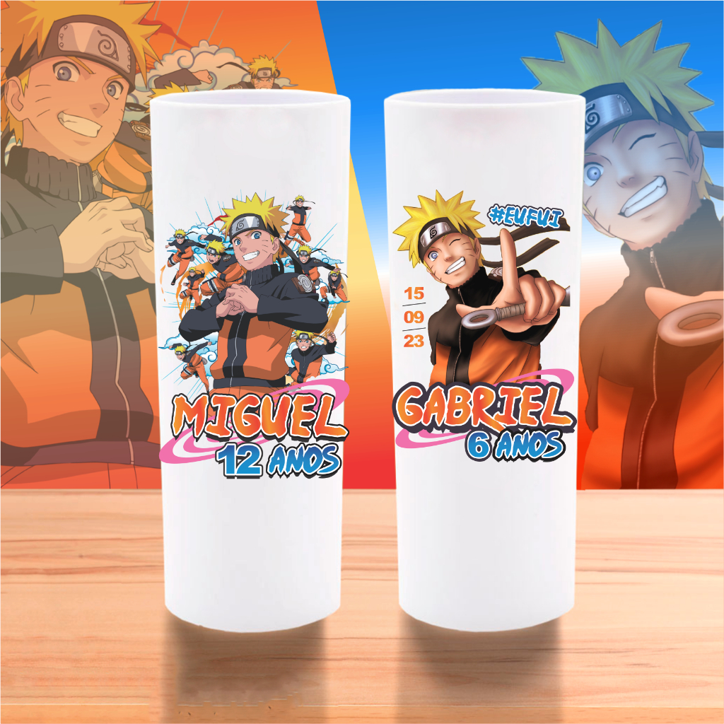 50 Copos Personalizados nome Lembrancinha Aniversário NARUTO SHIPPUDEN ...