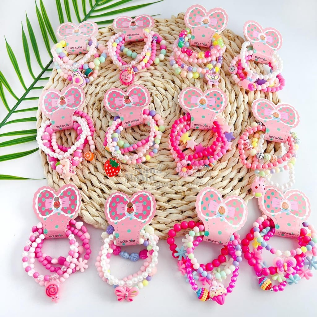 KIT 20 pulseiras para Crianças /Conjunto Infantil Cores variadas 5 ...