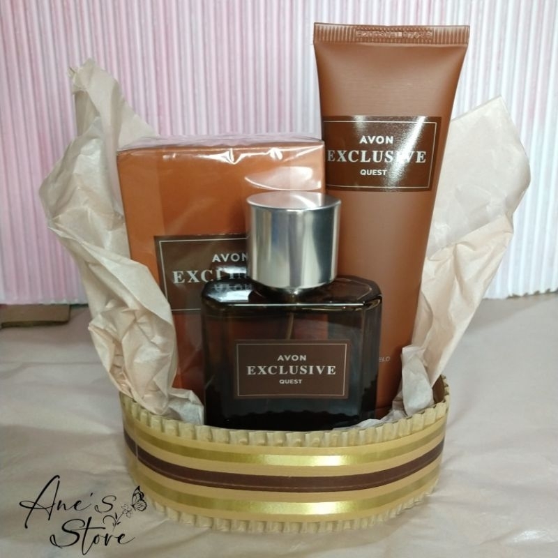 Kit Presente Perfume Masculino Exclusive Quest Avon | Shopee Brasil