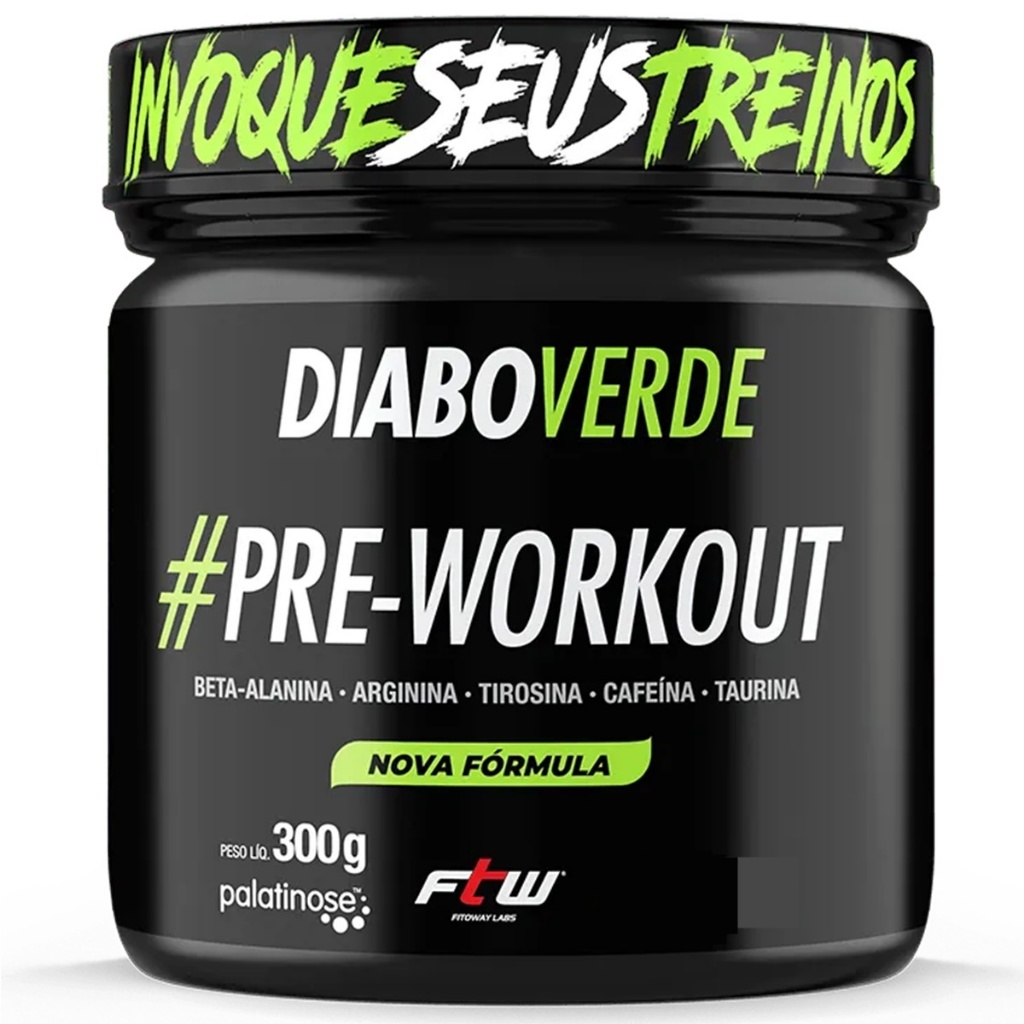 Pré Treino Diabo Verde Pre-Workout 300g - FTW | Shopee Brasil